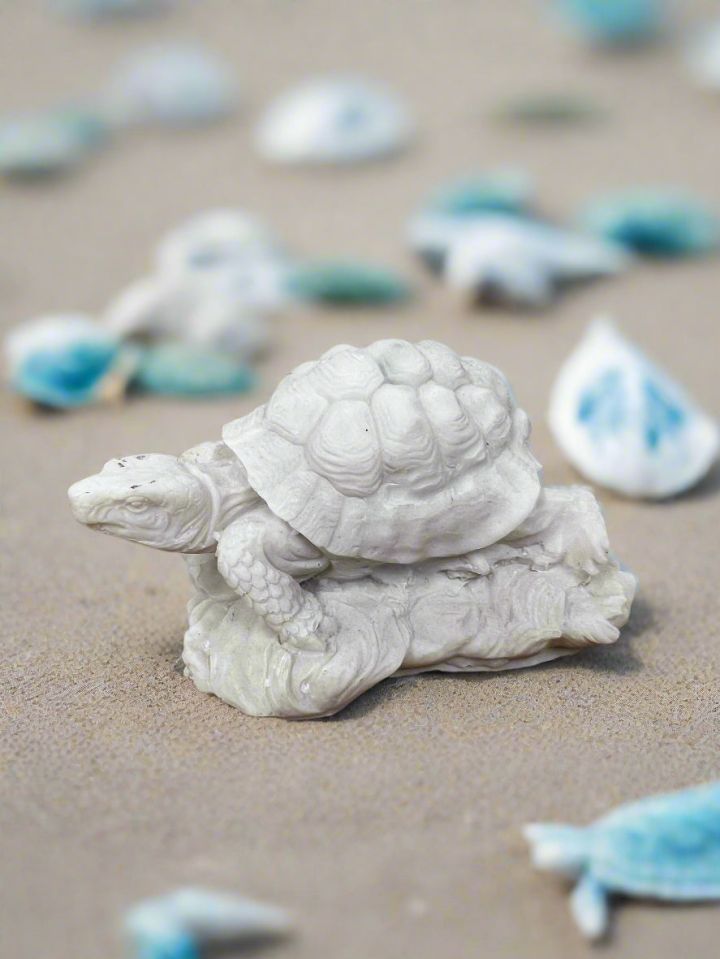Turtle, Mini White Marble - statues.com